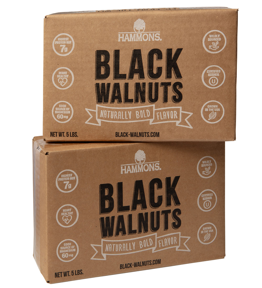 Fancy Large Wild Black Walnuts 5 lb Box - 2 Pack – Hammons Pantry